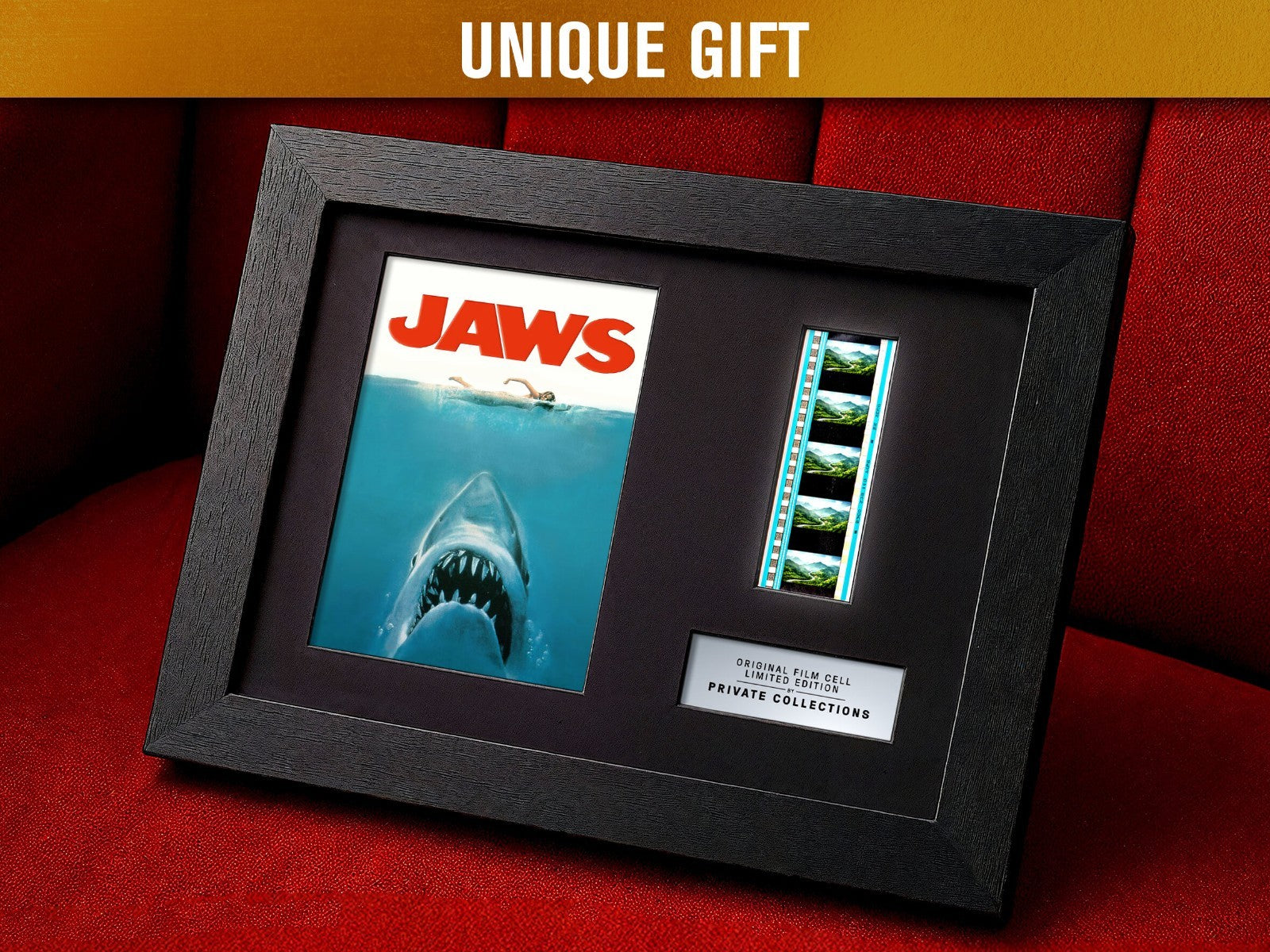 JAWS (1975) Certified 35mm Film Cells in an LED Backlit Frame ...
